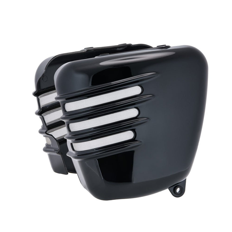 Motone Ribbed Side Panels - Gloss Black – British American Motorcycles